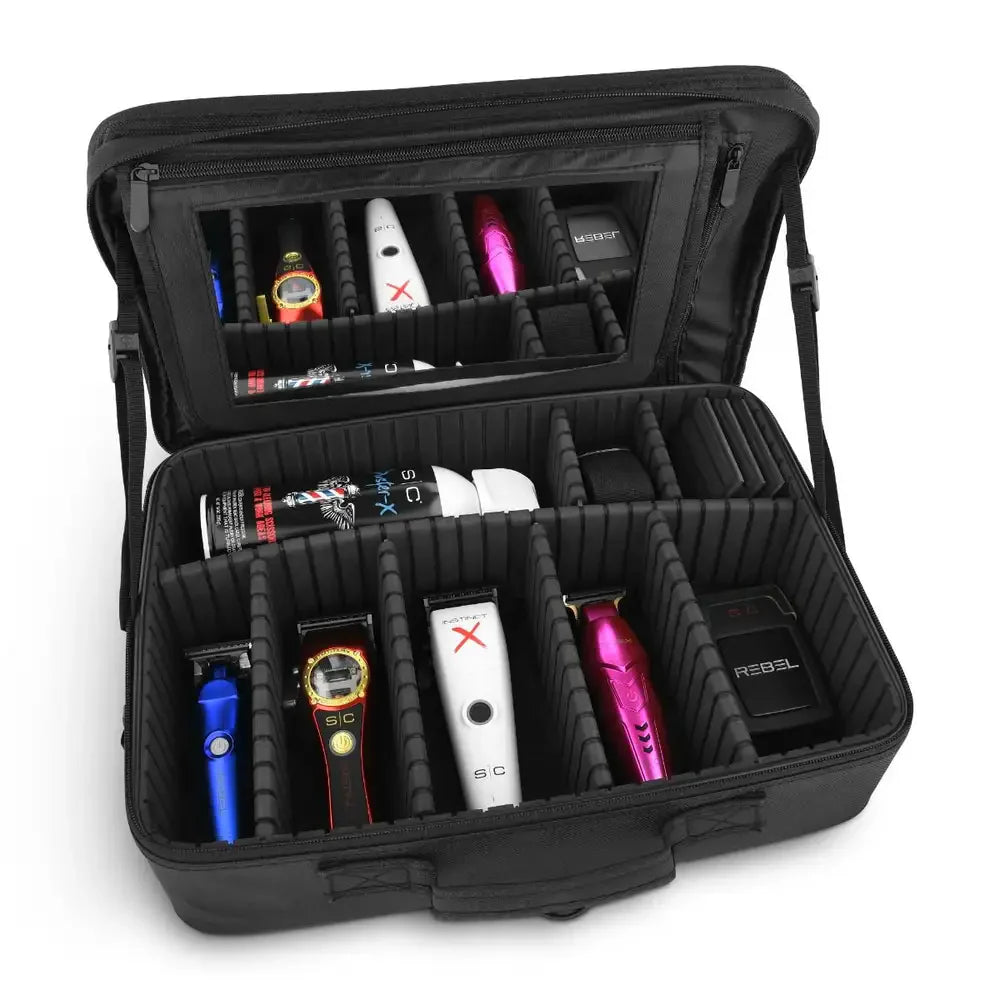 StyleCraft On-The-Go Barber/Stylist Tool Case w/ Mirror (SC328B ...
